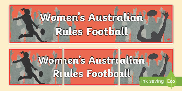 Women's Australian Rules Football Display Banner