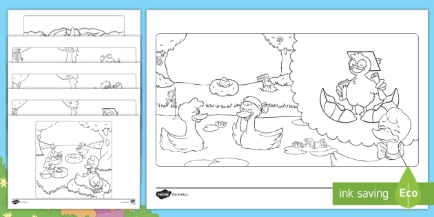 Brenda's Boring Egg Colouring Pages