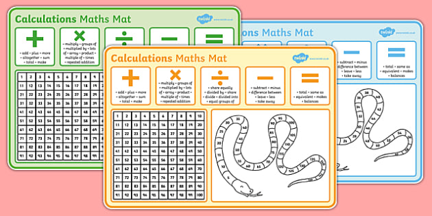 Calculations Maths Mats
