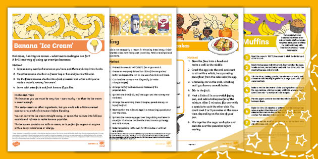 Dessert Recipe Activity Pack (teacher made)