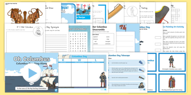 Columbus Day Bumper Resource Pack (teacher made)