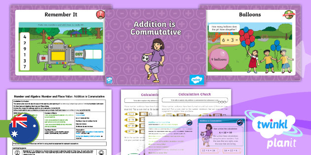Year 2 Addition and Subtraction Commutativity Lesson