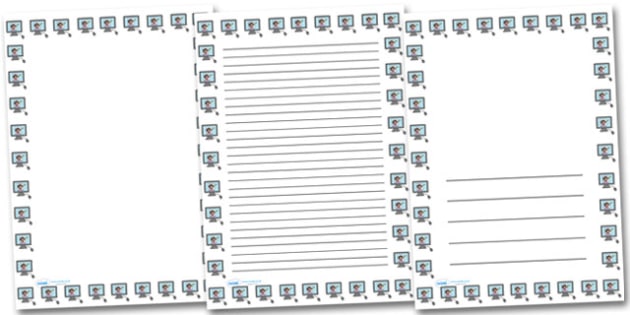 Computer Screen Picture Portrait Page Borders- Portrait Page Borders