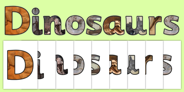 Dinosaurs Themed Photo Dinosaur Display Lettering - dinosaurs