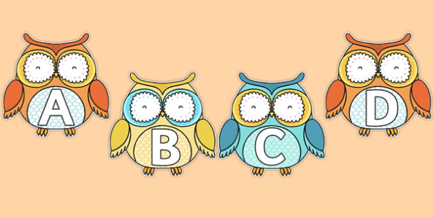 A-Z Alphabet on Owls Posters (teacher made)