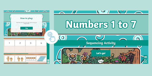 Numbers 1 to 7 EYFS Maths Sequencing Game - Twinkl