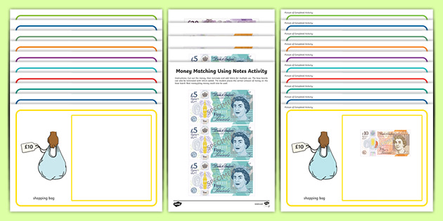 Workstation Pack: Money Matching – Using Notes Activity Pack