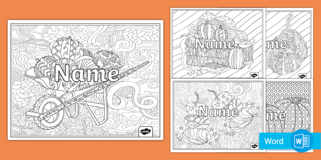 name coloring pages editable