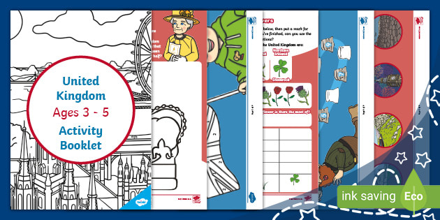 The United Kingdom Activity Booklet (Ages 3 - 5)