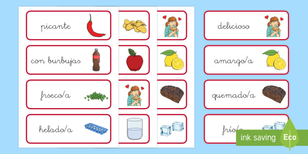 Tarjetas de vocabulario: La comida