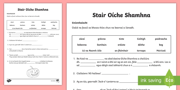 The History of Halloween Cloze Procedure Activity
