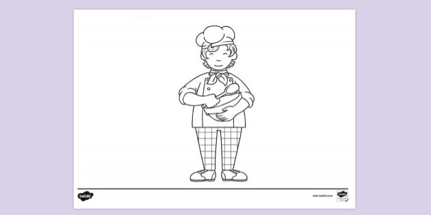 FREE! - Chef Colouring Sheet | Colouring Pages