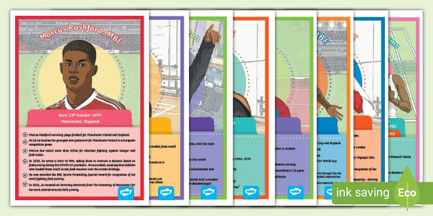 KS2 Black History Month Famous Sports Personalities Information Posters