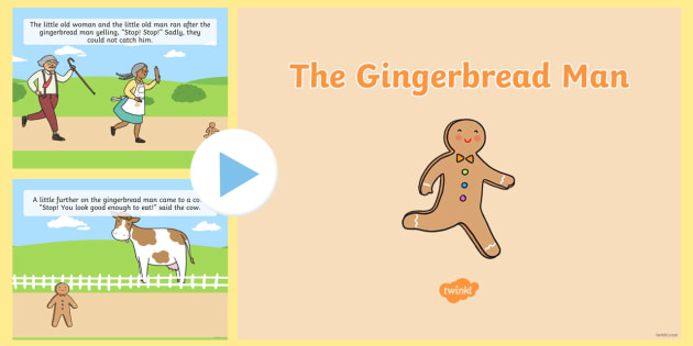 The Gingerbread Man Story PowerPoint - Gingerbread Man, USA, story, tale