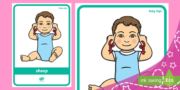 Baby Sign Language Poster (Sheep) (teacher made)