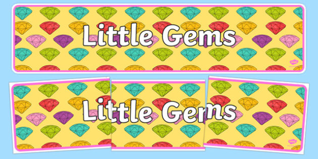 Little Gem Display Banner (teacher made)
