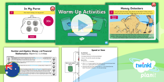Year 2 Money and Financial Mathematics: Warm-Up Activities