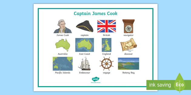 Captain James Cook Word Mat (teacher made)