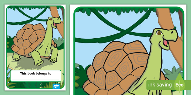 FREE! - Tortoise Themed Book Cover (teacher made)