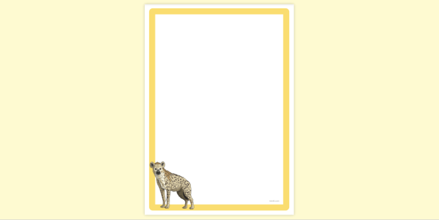 Spotted Hyena Page Border