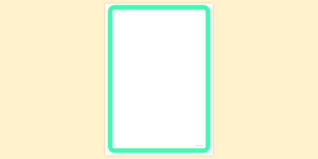 FREE! - Page Border Light Turquoise | Page Borders | Twinkl