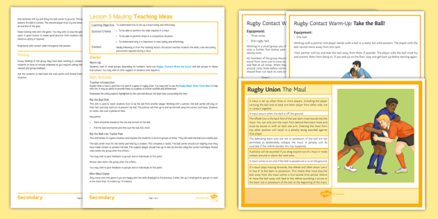 Rugby 5: Maul Lesson Pack (teacher made)
