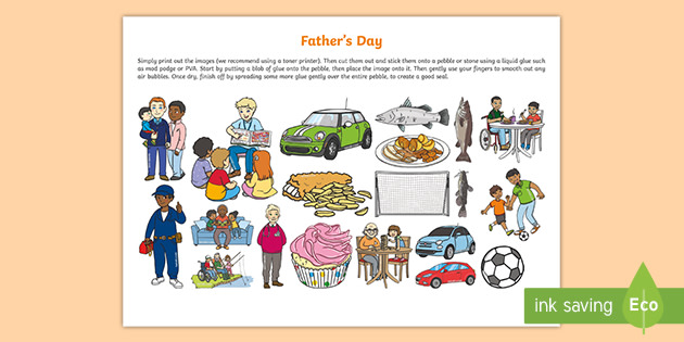 Father's Day Story Stone Cut-Outs (teacher made)