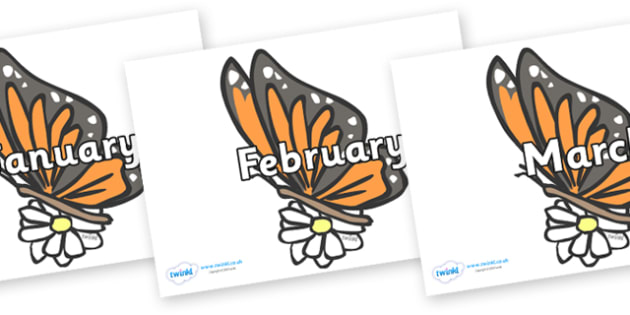 FREE! - Months of the Year on Butterflies (teacher made)