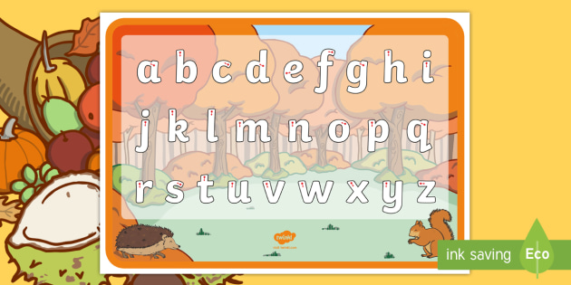 Autumn-Themed Alphabet Letter Formation Activity Mat