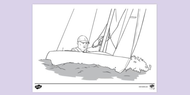 FREE! - Paralympics Sailing Colouring | Colouring Sheets
