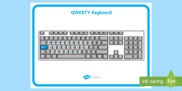 QWERTY Keyboard Display Poster (teacher made)