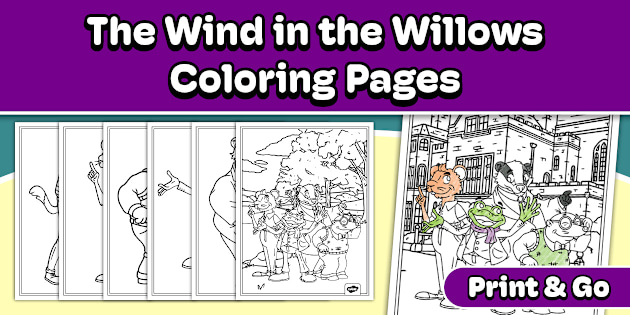wind in the willows coloring pages free