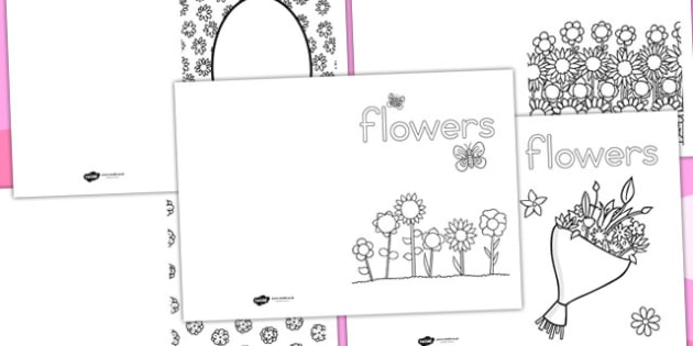 Flower Colouring Cards
