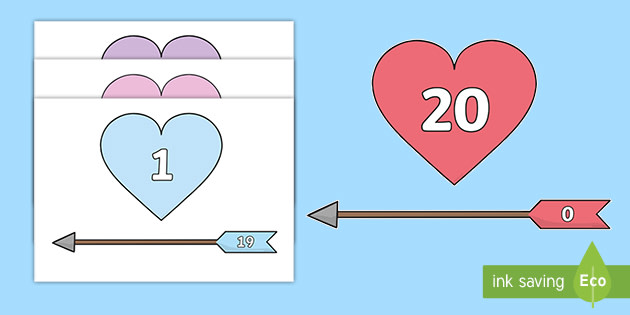 FREE! - Valentine's Day Number Bonds To 20 Arrows and Hearts - valentines