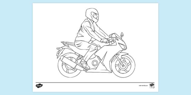 FREE! - Motorcycle Colouring Pages | Colouring Sheets
