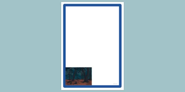 FREE! - Simple Blank Dark Forest Page Border | Page Borders | Twinkl
