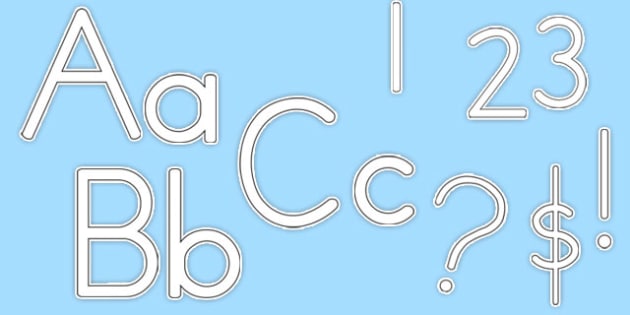 Blank Display Lettering Australia (teacher made)