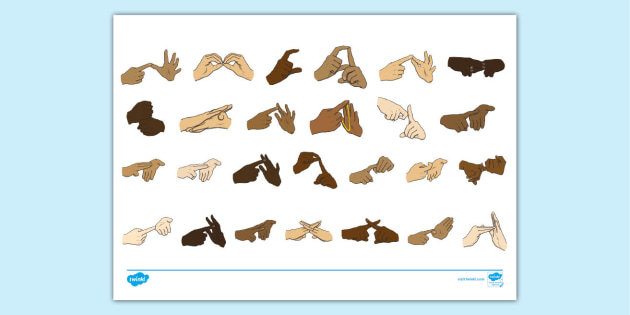 Editable UK Sign Language Alphabet Signs (teacher made)