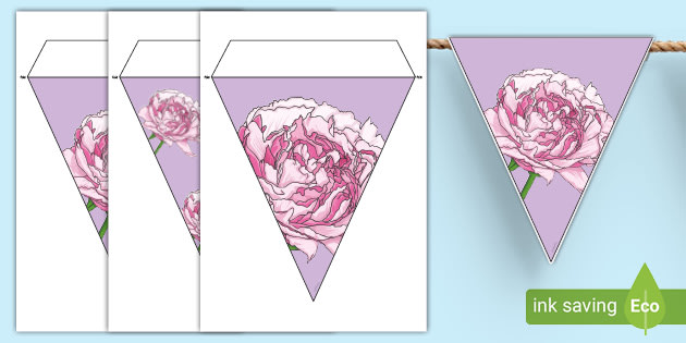 FREE! - Peony Bunting | Display Bunting | Twinkl