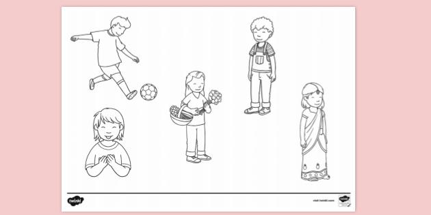 Free Colouring Page People | Colouring Sheets (teacher made)