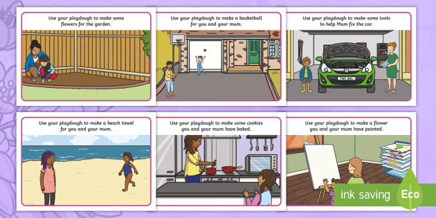 Mother's Day Playdough Mats (teacher made)