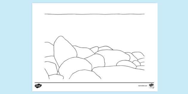 FREE! - River Bed Background Colouring Sheets | Colouring Pages