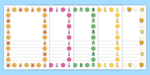 Phonics Screening Check: Galaxy and Alien Page Borders