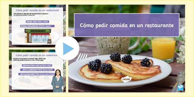 How to Order in a Restaurant PowerPoint Spanish
