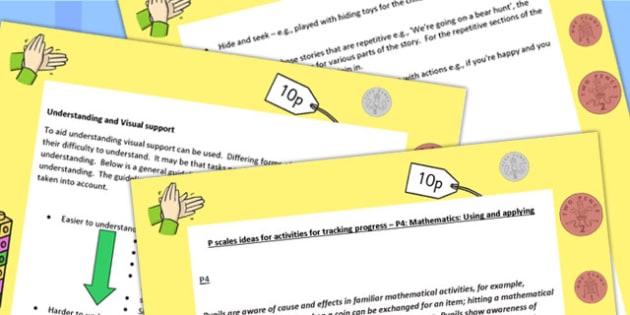 FREE! - P Scales Ideas Activities Tracking Progress Maths Using Applying