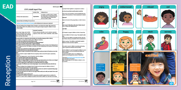 EYFS Feelings Dance Adult Input Plan and Resource Pack