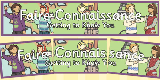 Getting to Know You French Display Banner (teacher made)