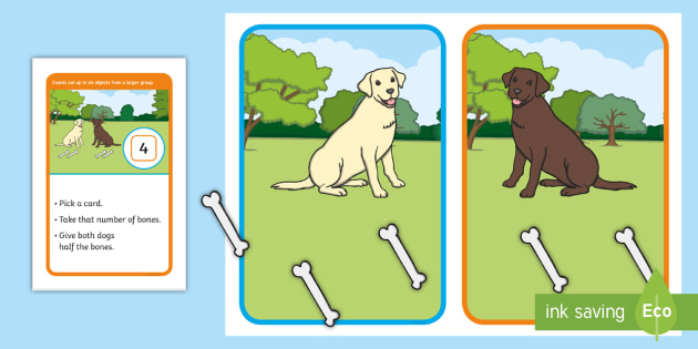 EYFS Maths Halving Challenge: Give the Dog a Bone! IKEA Tolsby Frame
