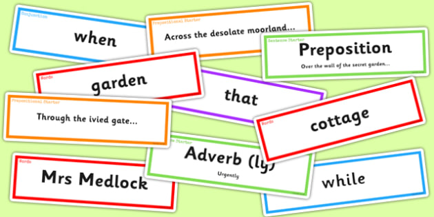 The Secret Garden Sentence Building Pack