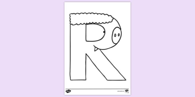 FREE! - Letter R Colouring Page | Colouring Sheets